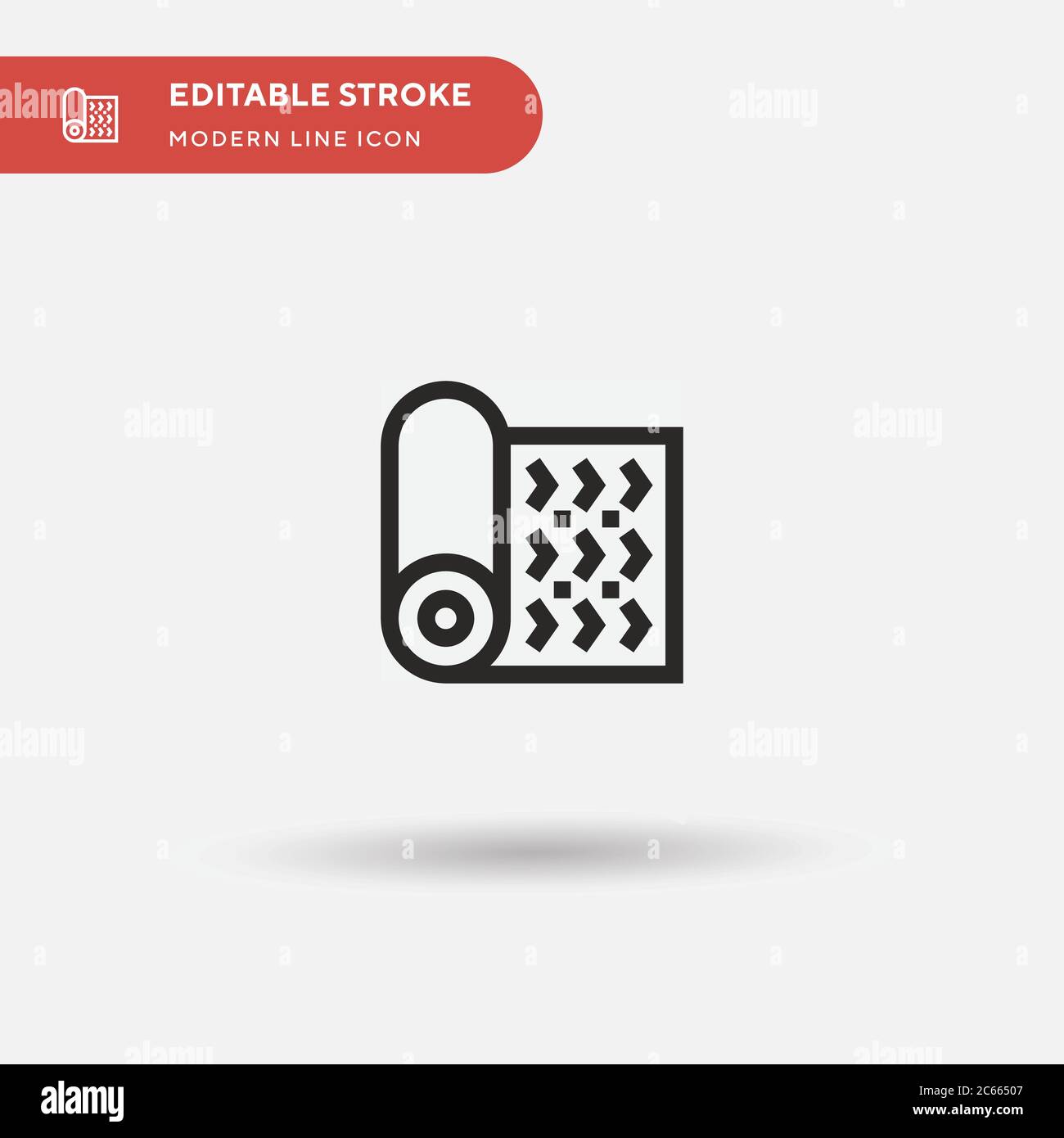 Fabric Simple vector icon. Illustration symbol design template for web ...