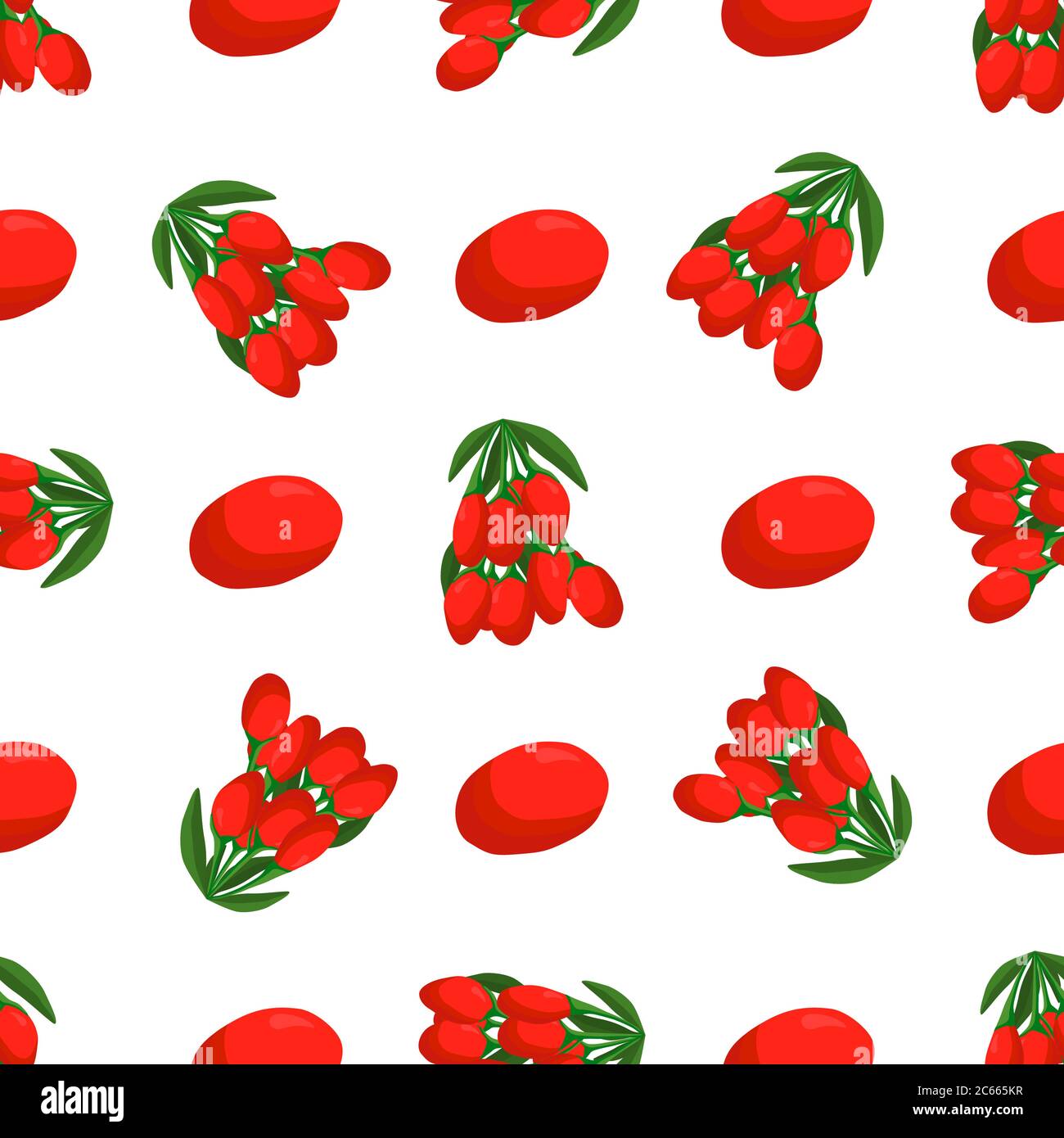 Illustration on theme big colored seamless goji, bright berry pattern ...