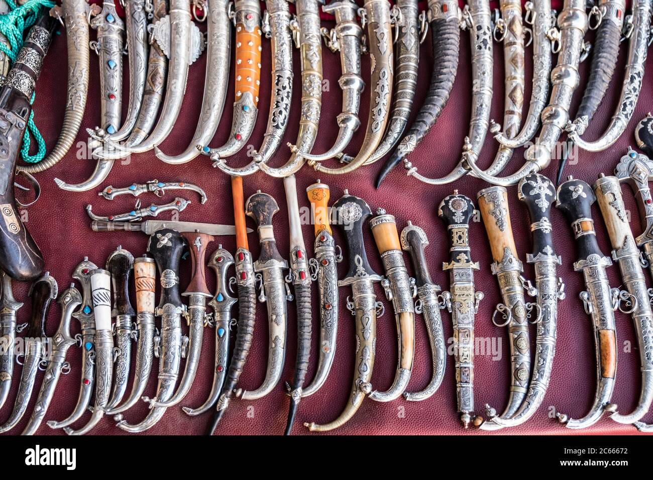 Daggers in a souk in Marrakech, Morocco Stock Photo - Alamy