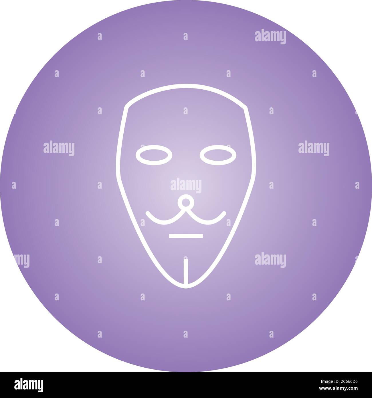 Unique Two Masks Vector Line Icon Stock Vector Image & Art - Alamy