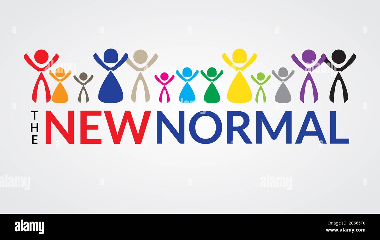 new normal background vector illustration. the new normal after corona ...