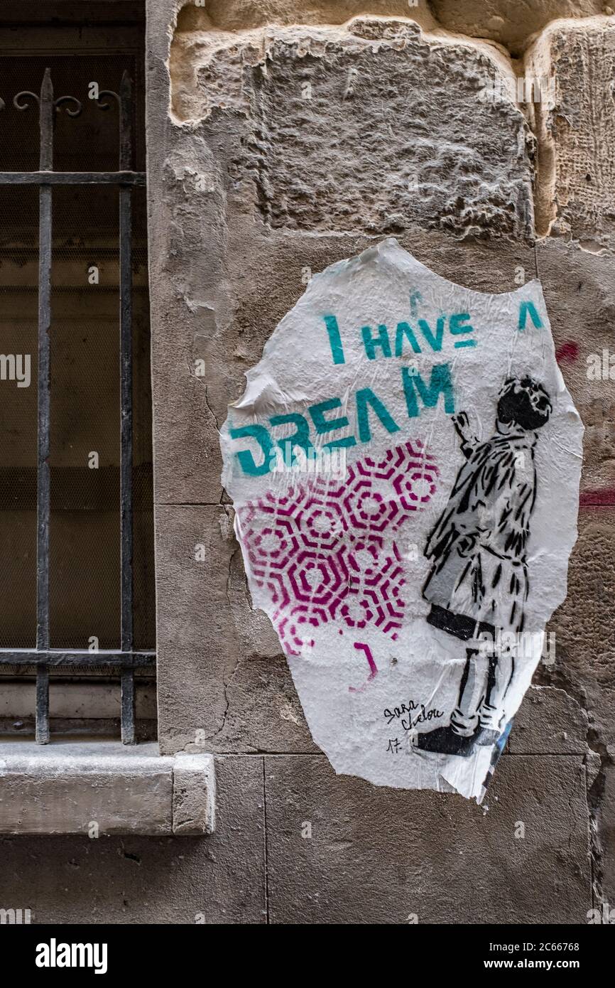 Graffiti paintings wall paris hi-res stock photography and images - Alamy