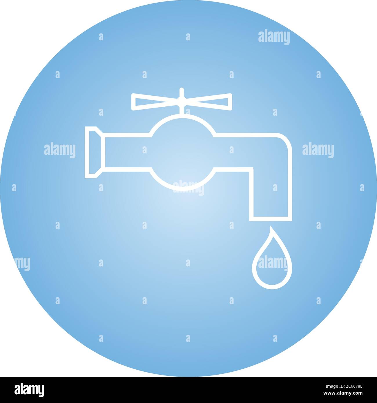 Unique Water Tap Vector Line Icon Stock Vector Image & Art - Alamy