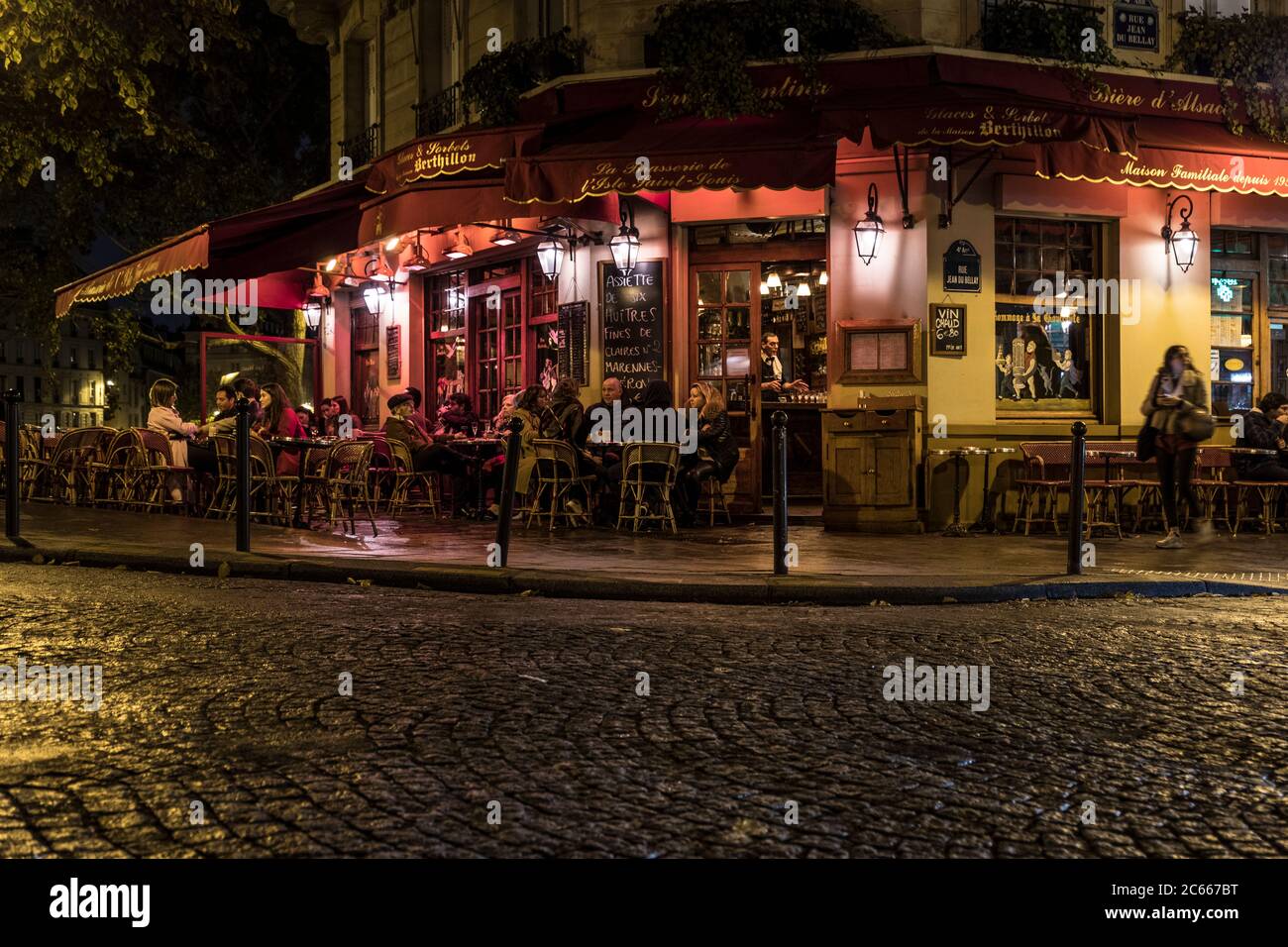 Night shot in Paris, France Stock Photo - Alamy