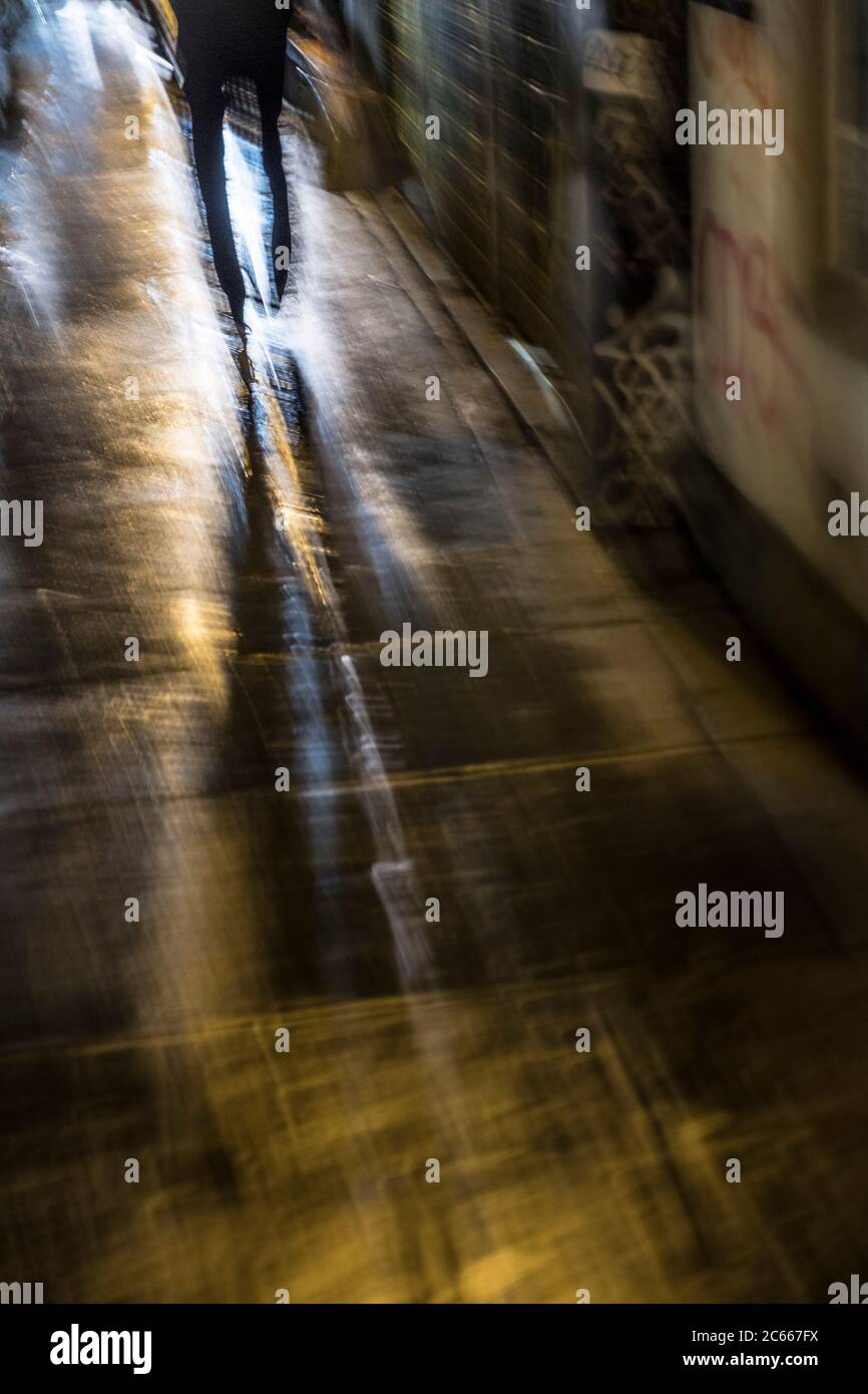 Night shot in Paris, France Stock Photo - Alamy