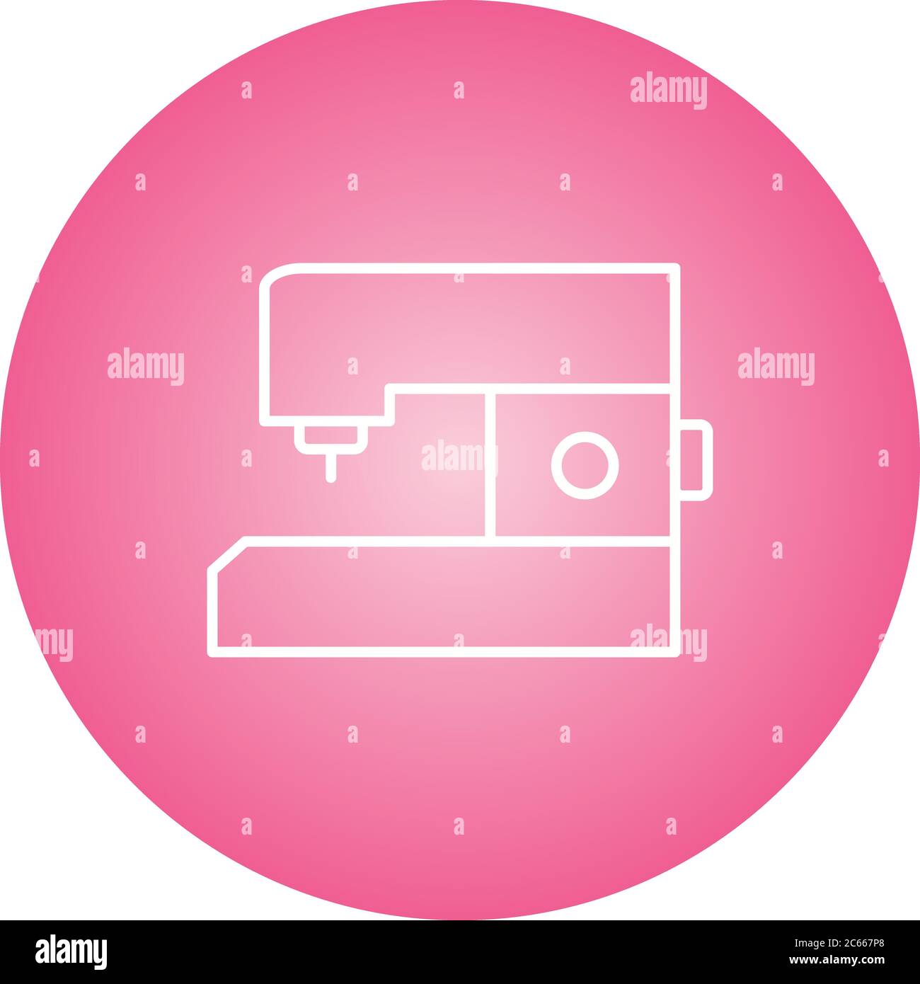 Unique Sewing Machine Vector Line Icon Stock Vector Image And Art Alamy