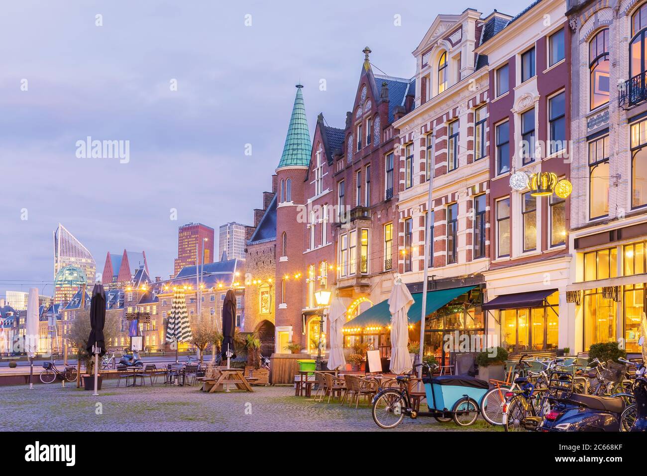 Central historic square with bars and restaurants with government and ...