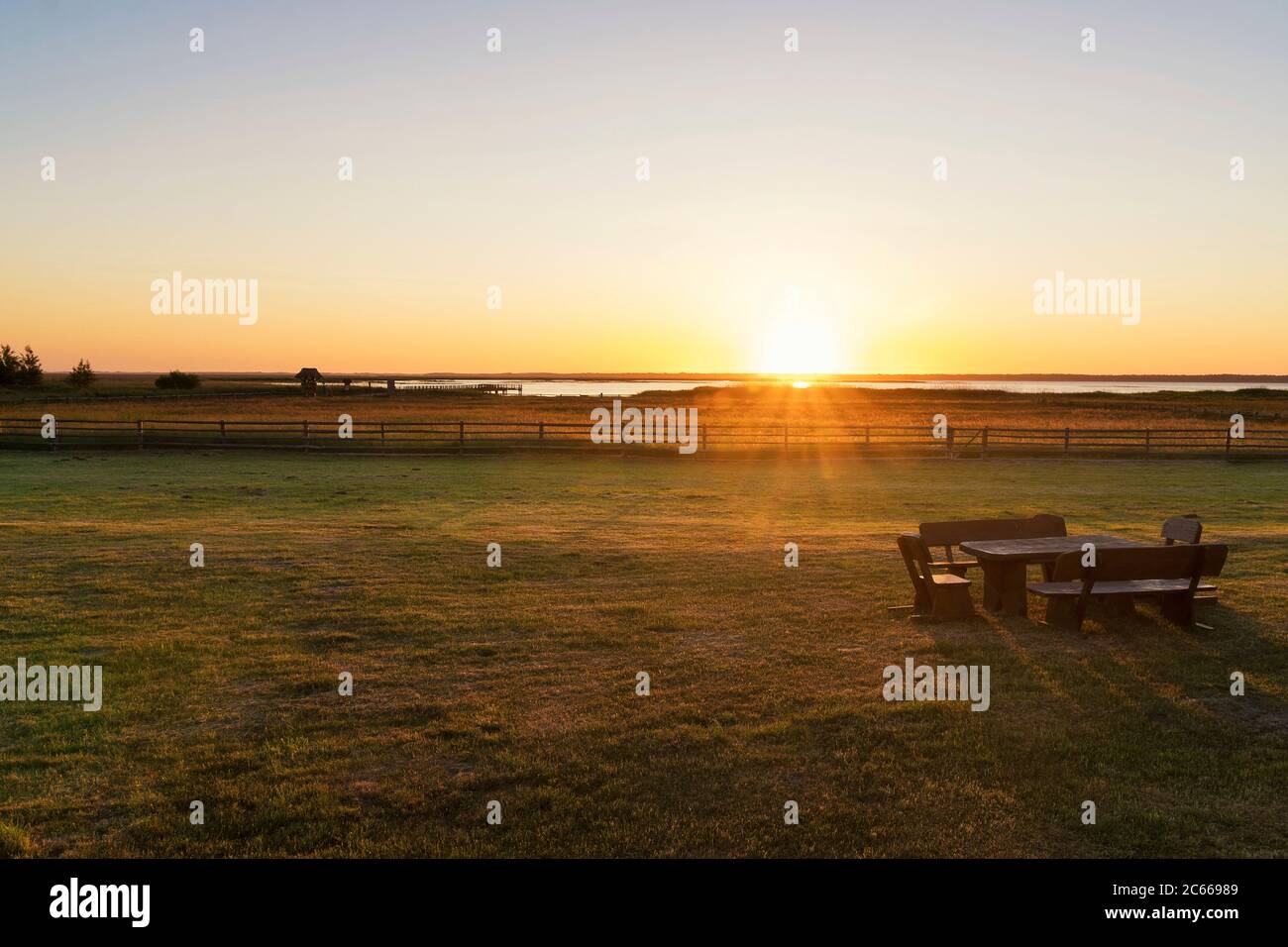 Poland, Slovenian National Park, Lake Leba, Zarnowska, Evening Mood ...