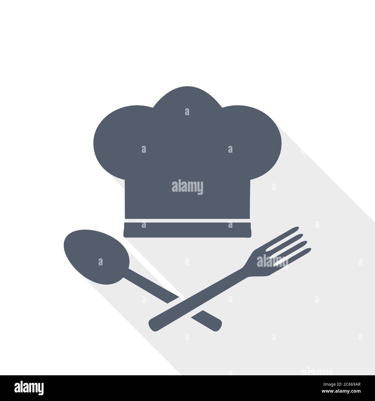 Chef hat, restaurant menu concept flat design vector icon Stock Vector ...