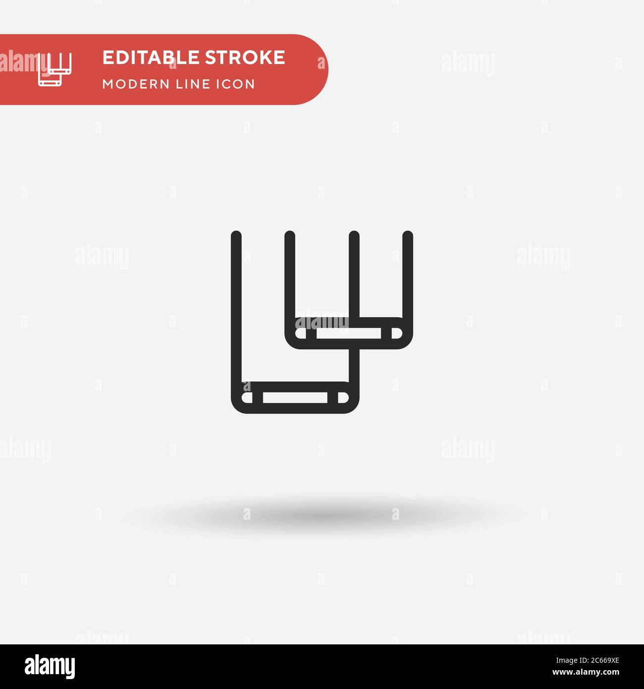 Tightrope Simple vector icon. Illustration symbol design template for ...