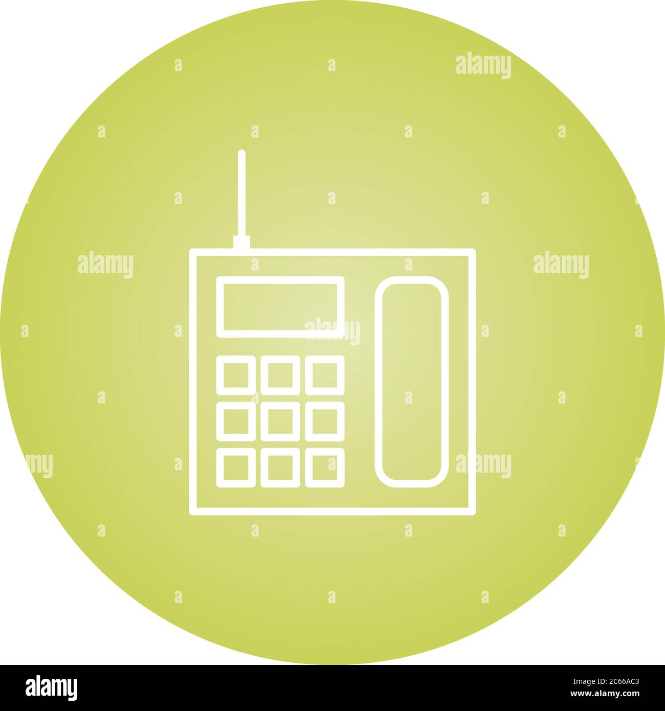 Unique Wireless Landline Phone Vector Line Icon Stock Vector Image ...