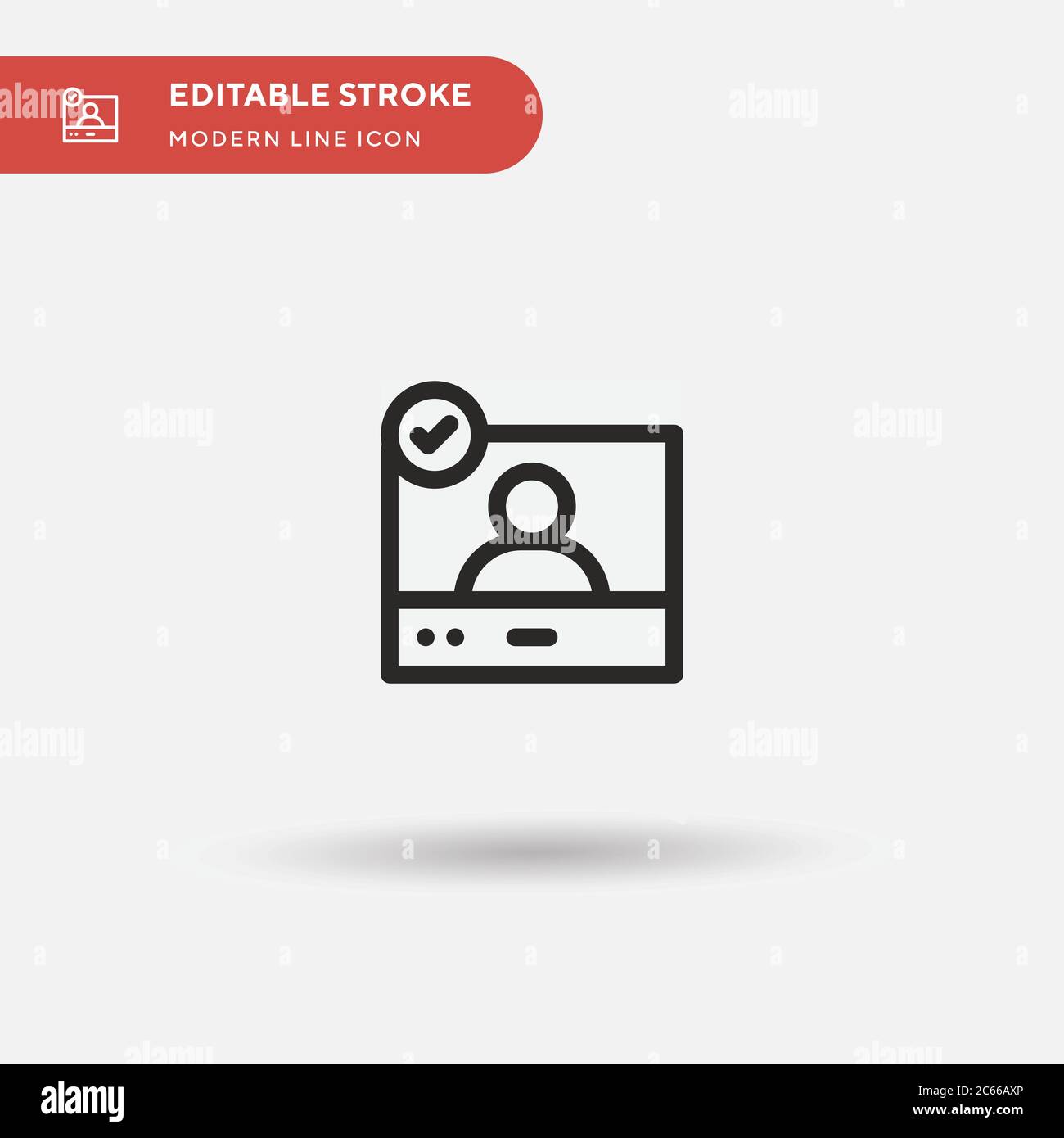 Verified User Simple vector icon. Illustration symbol design template ...