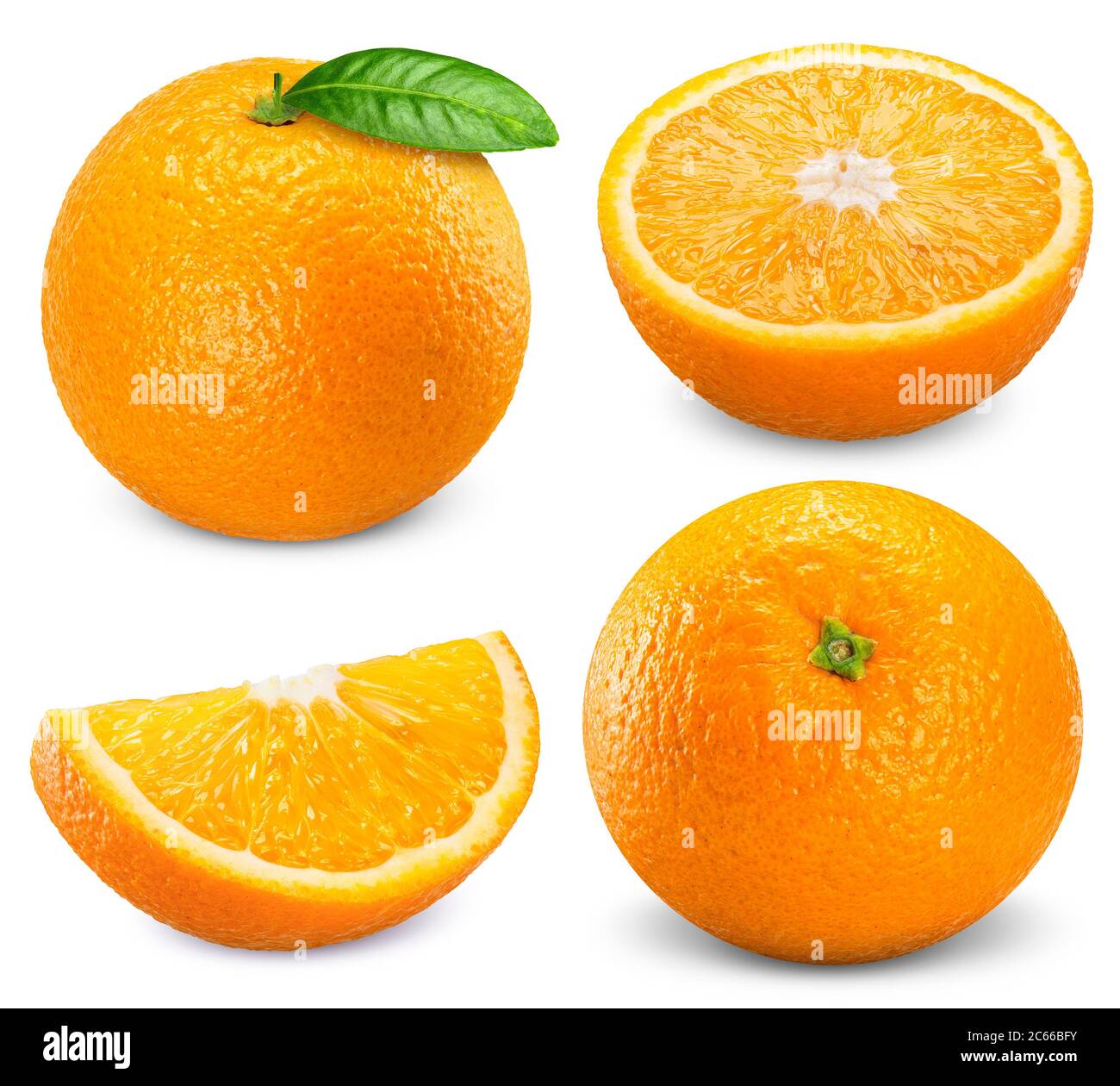 Set orange fruit isolated on white background Stock Photo - Alamy