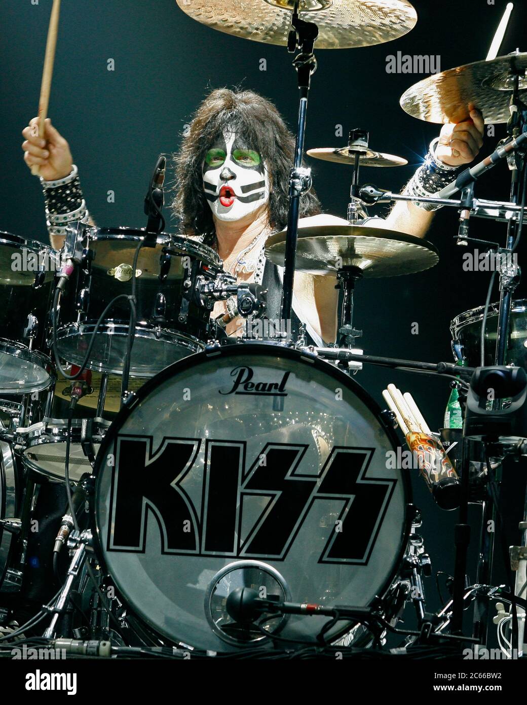 Drummer Eric Singers performs with KISS at the BB&T Center in Sunrise ...