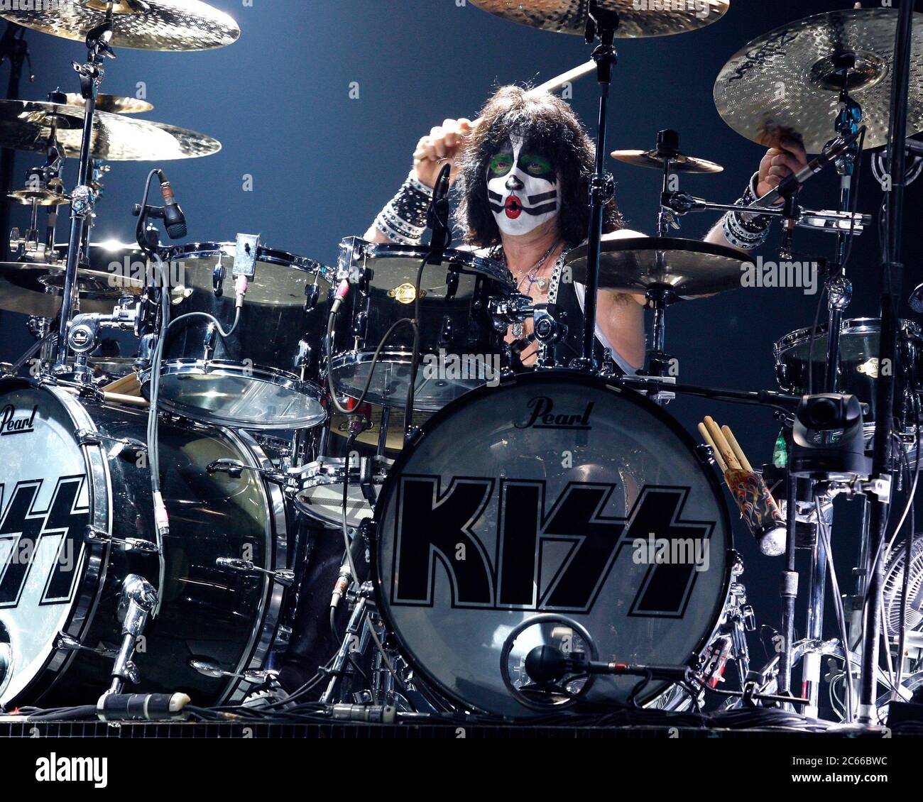 Drummer Eric Singers performs with KISS at the BB&T Center in Sunrise ...