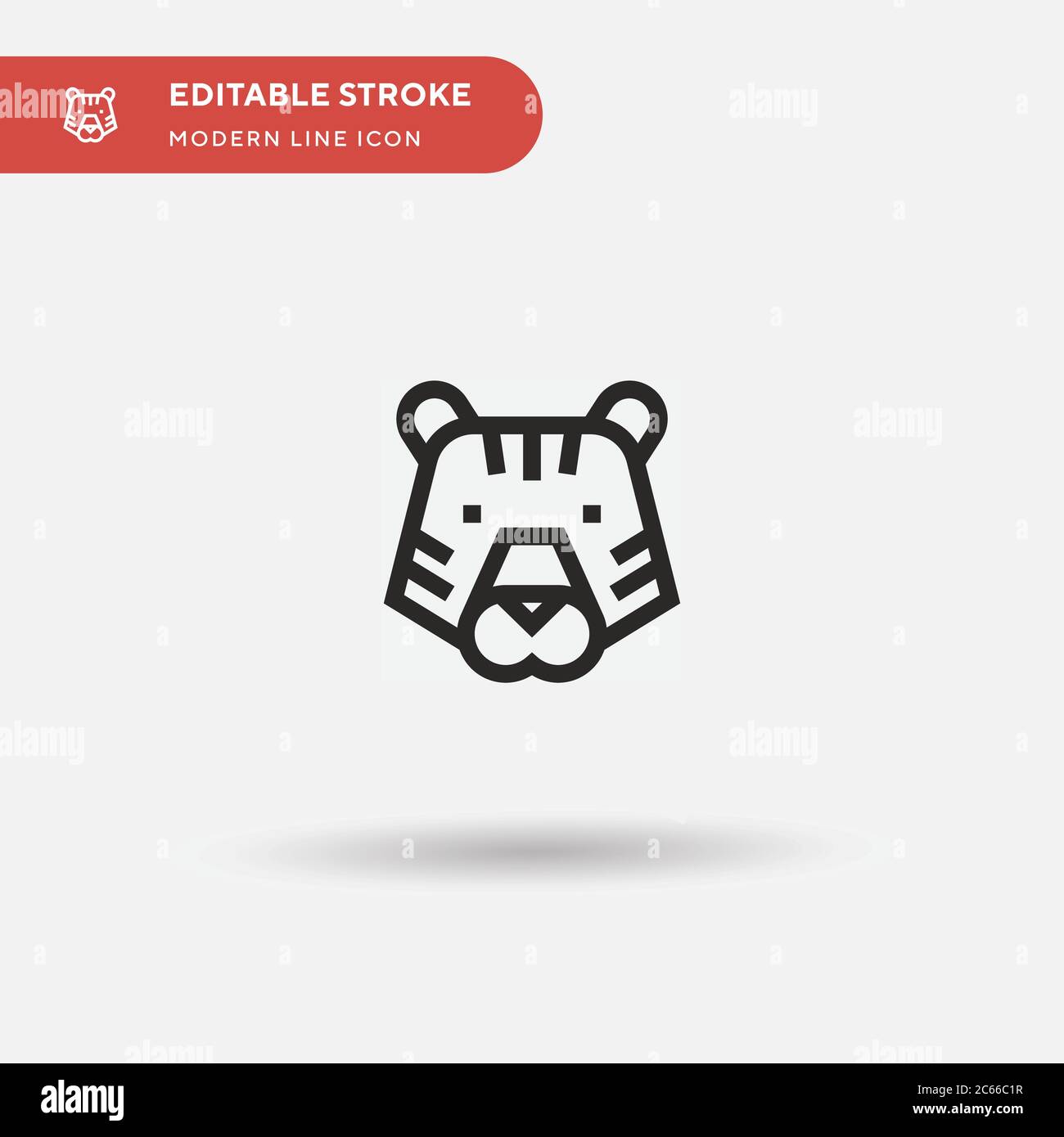 Tiger Simple vector icon. Illustration symbol design template for web ...