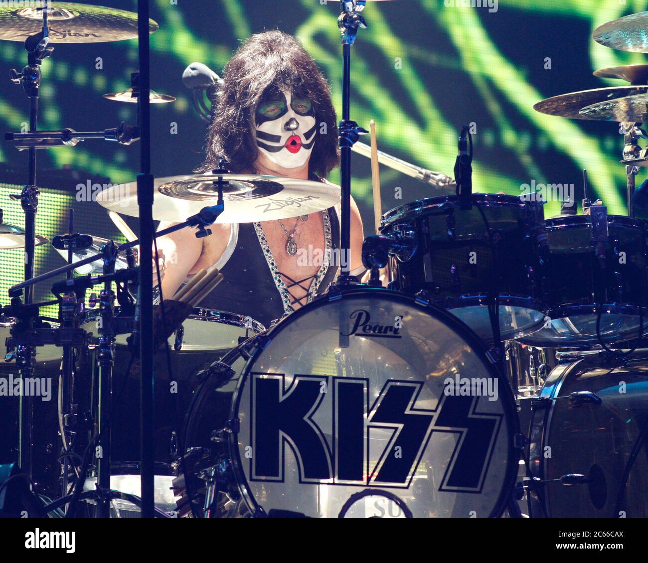 Drummer Eric Singers performs with KISS at the BB&T Center in Sunrise ...