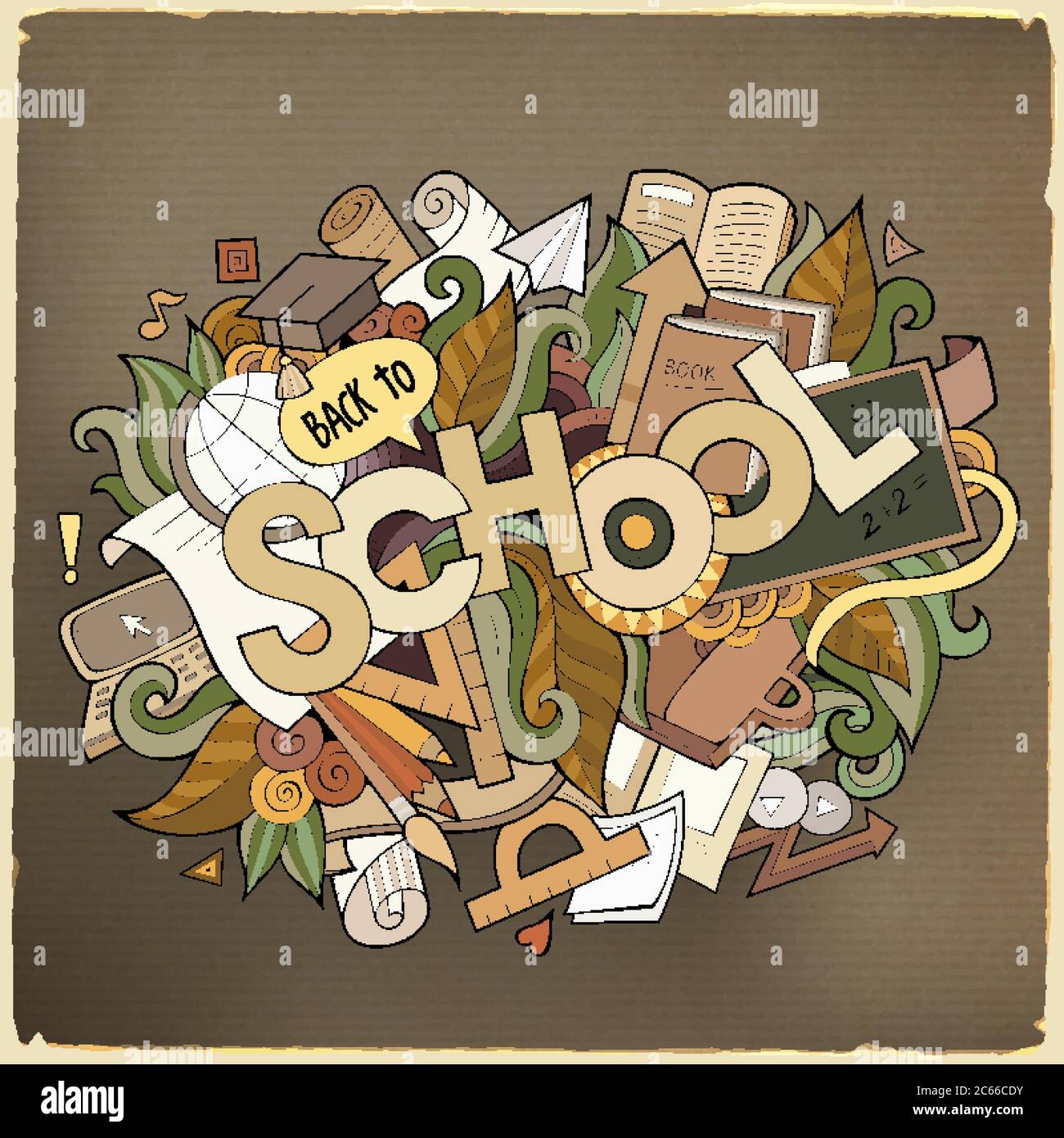 School hand lettering and doodles elements Stock Vector Image & Art - Alamy