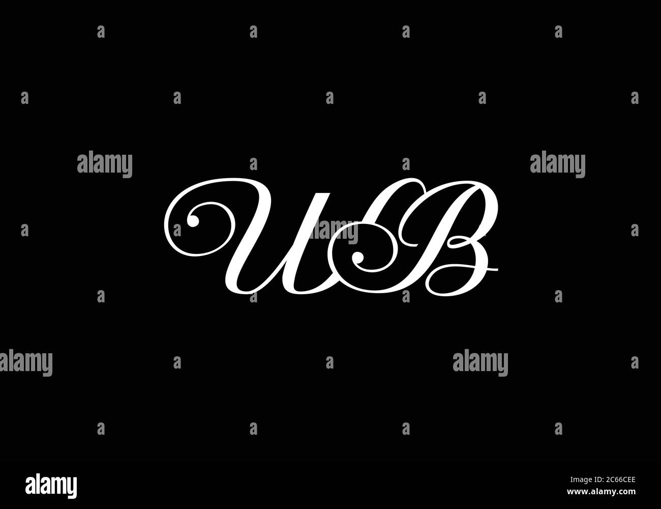 Initial Monogram Letter W B Logo Design Vector Template. WB Letter Logo ...