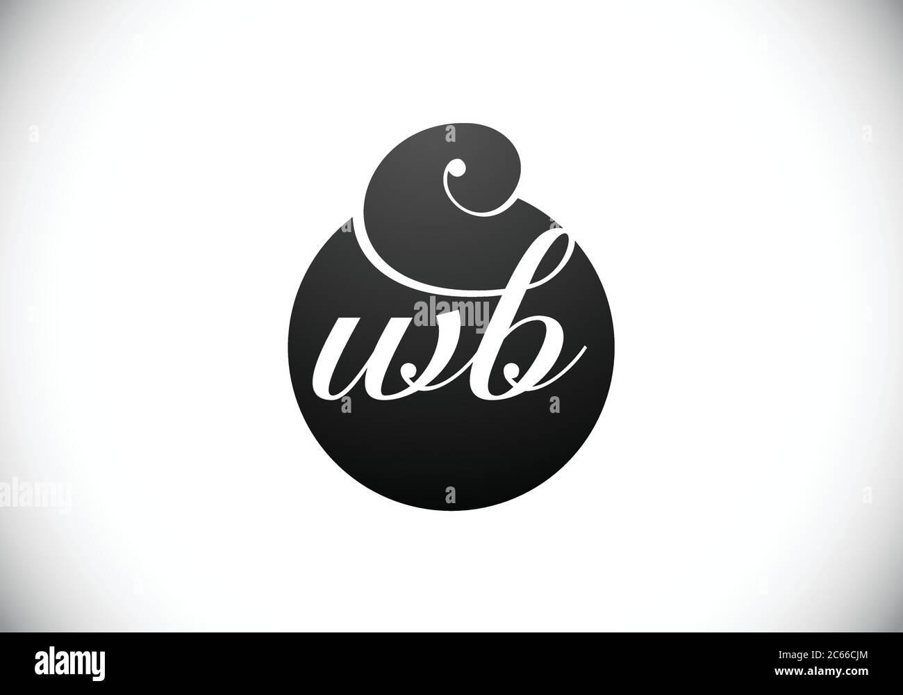 Initial Monogram Letter W B Logo Design Vector Template. WB Letter Logo ...