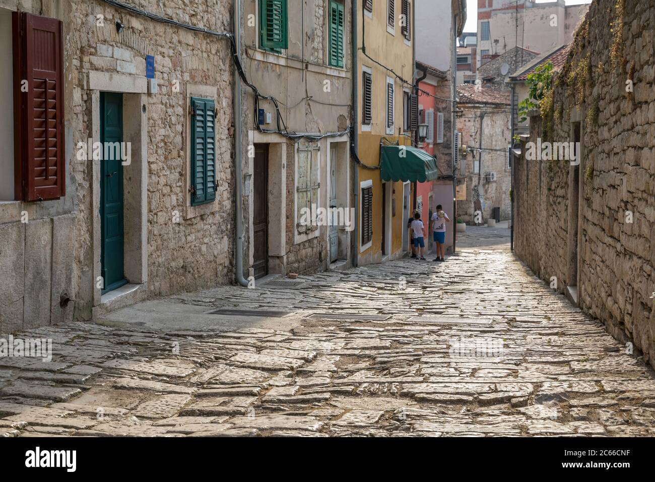Old town cobblestones alley in pula hi-res stock photography and images ...