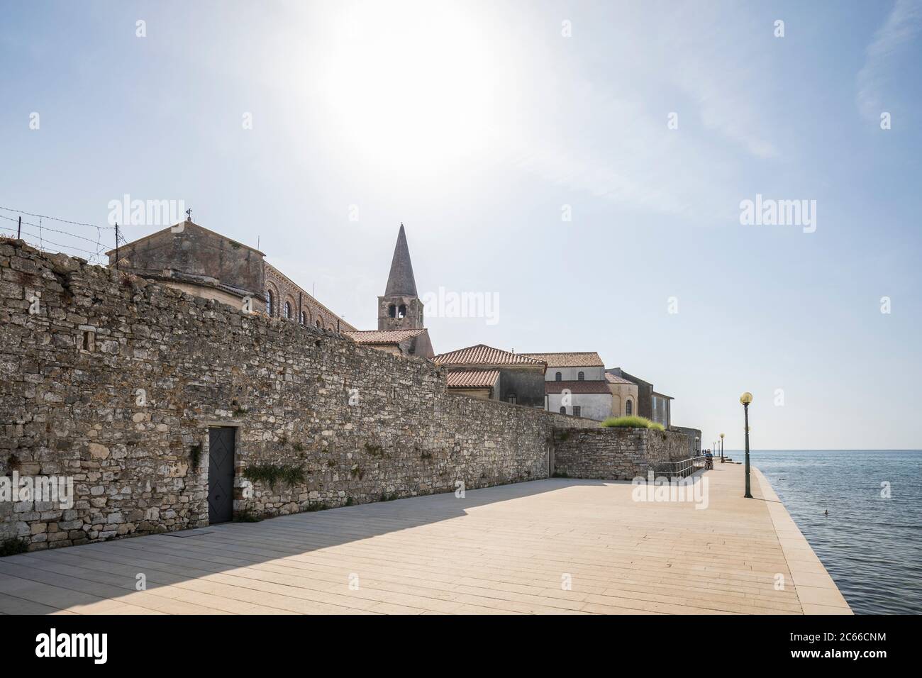 Beach promenade and Euphrasian Basilica, UNESCO World Heritage cultural ...
