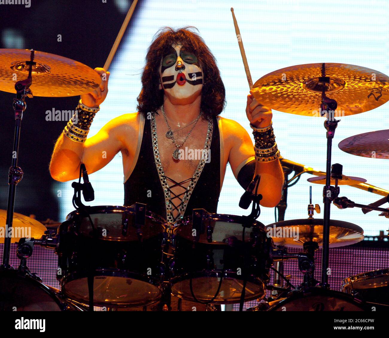 Drummer Eric Singers performs with KISS at the BB&T Center in Sunrise ...
