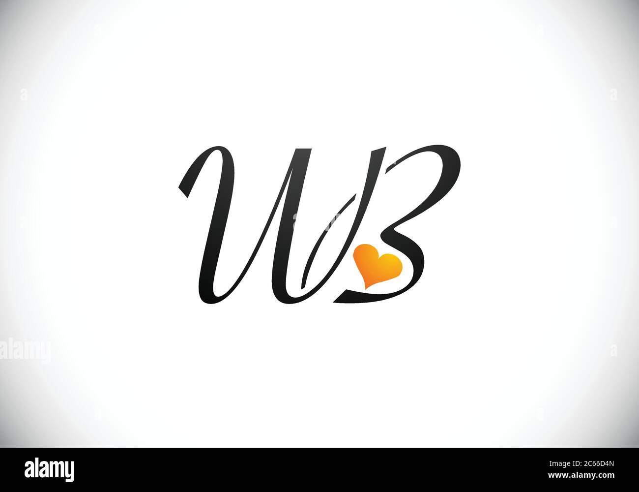 Initial Monogram Letter W B Logo Design Vector Template. WB Letter Logo ...