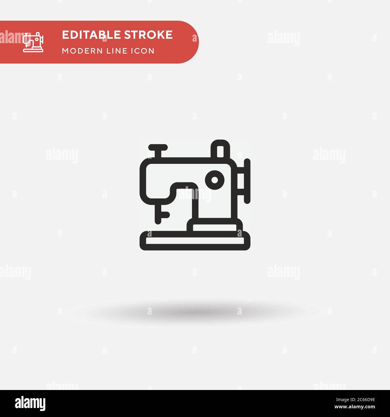Sewing Machine Simple vector icon. Illustration symbol design template ...