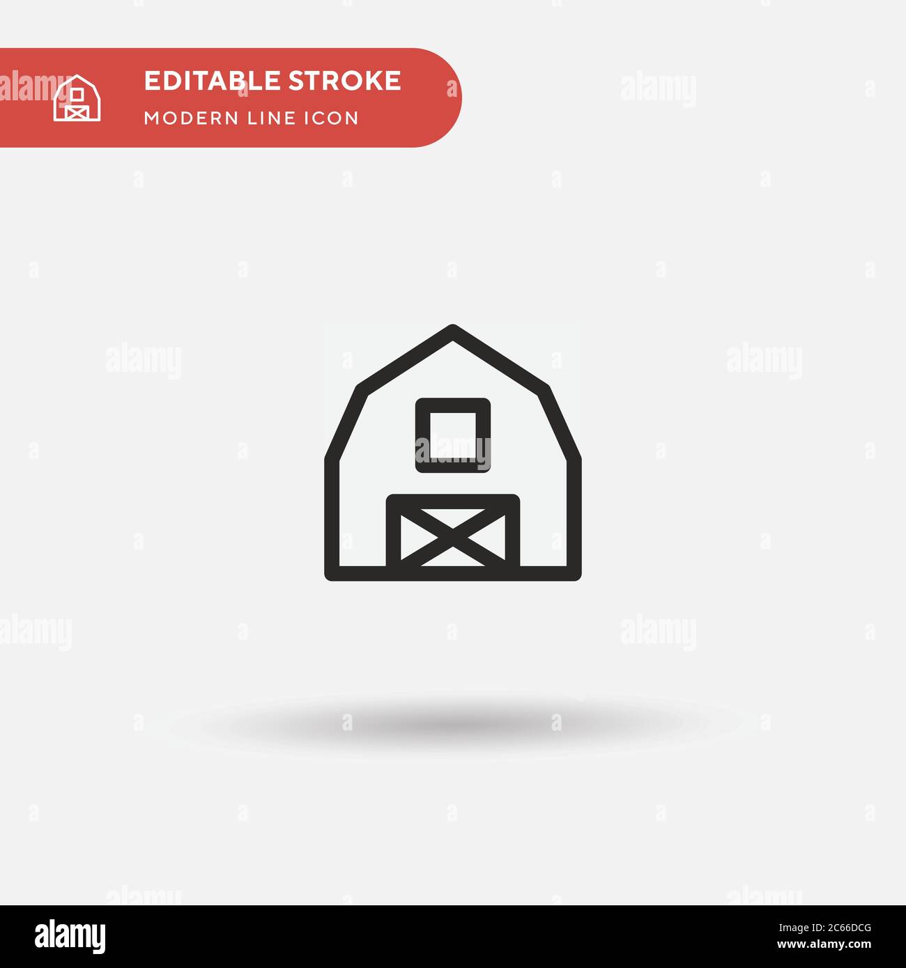 Barn Simple vector icon. Illustration symbol design template for web ...