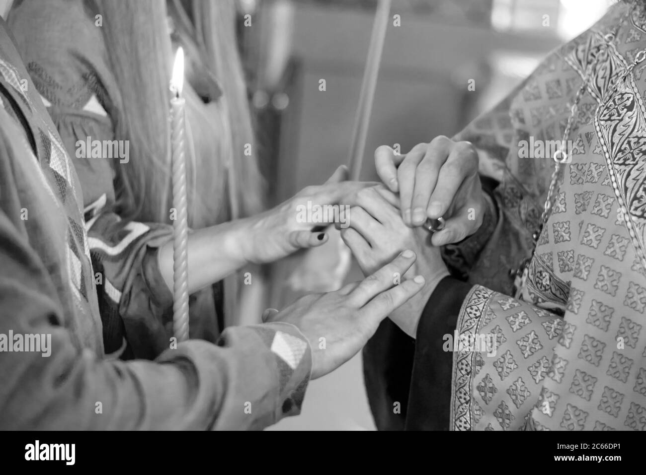 Woman hand rings fingers Black and White Stock Photos & Images - Alamy