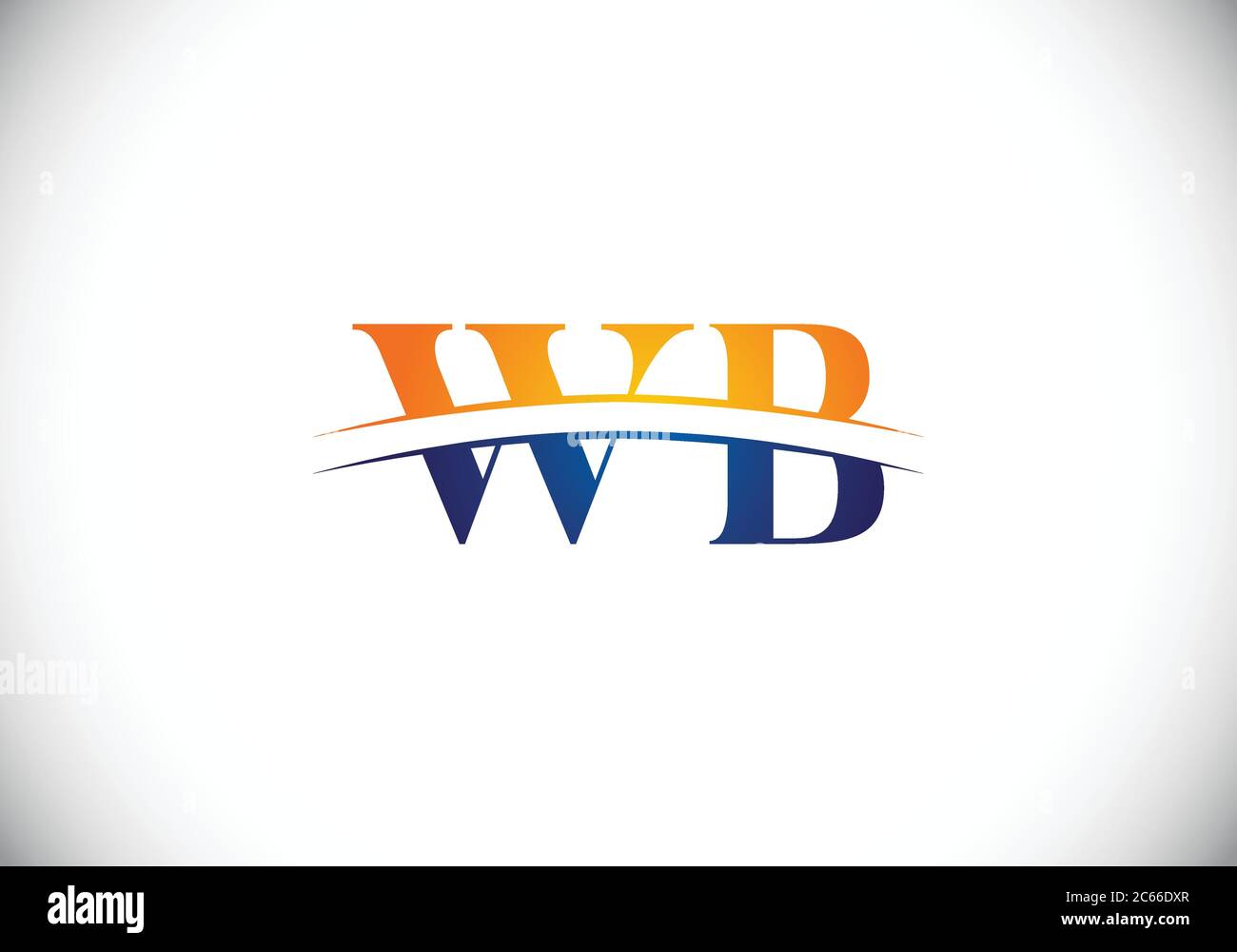 Initial Monogram Letter W B Logo Design Vector Template. WB Letter Logo ...