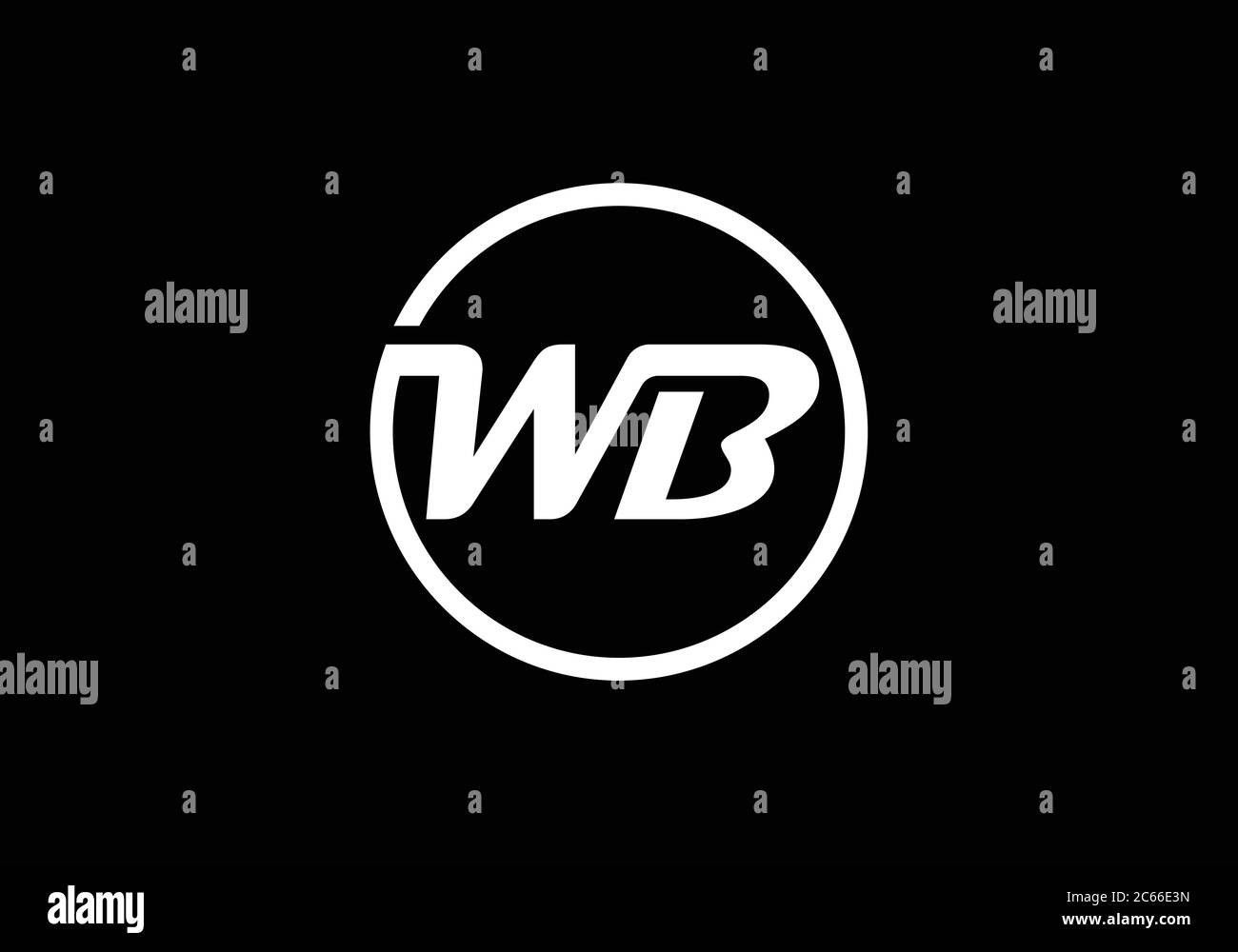 Initial Monogram Letter W B Logo Design Vector Template. WB Letter Logo ...