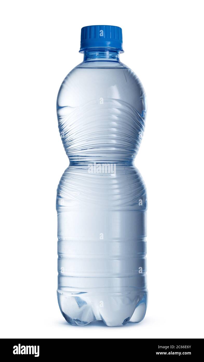 Small bottle of mineral water in plastic isolated on white Stock Photo ...