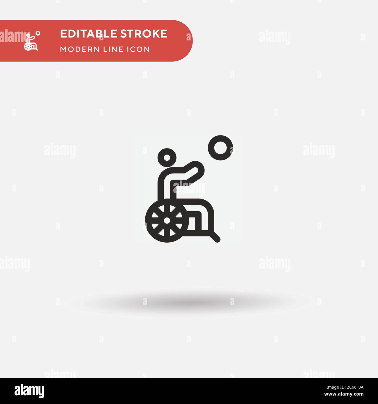 Disabled Simple vector icon. Illustration symbol design template for ...