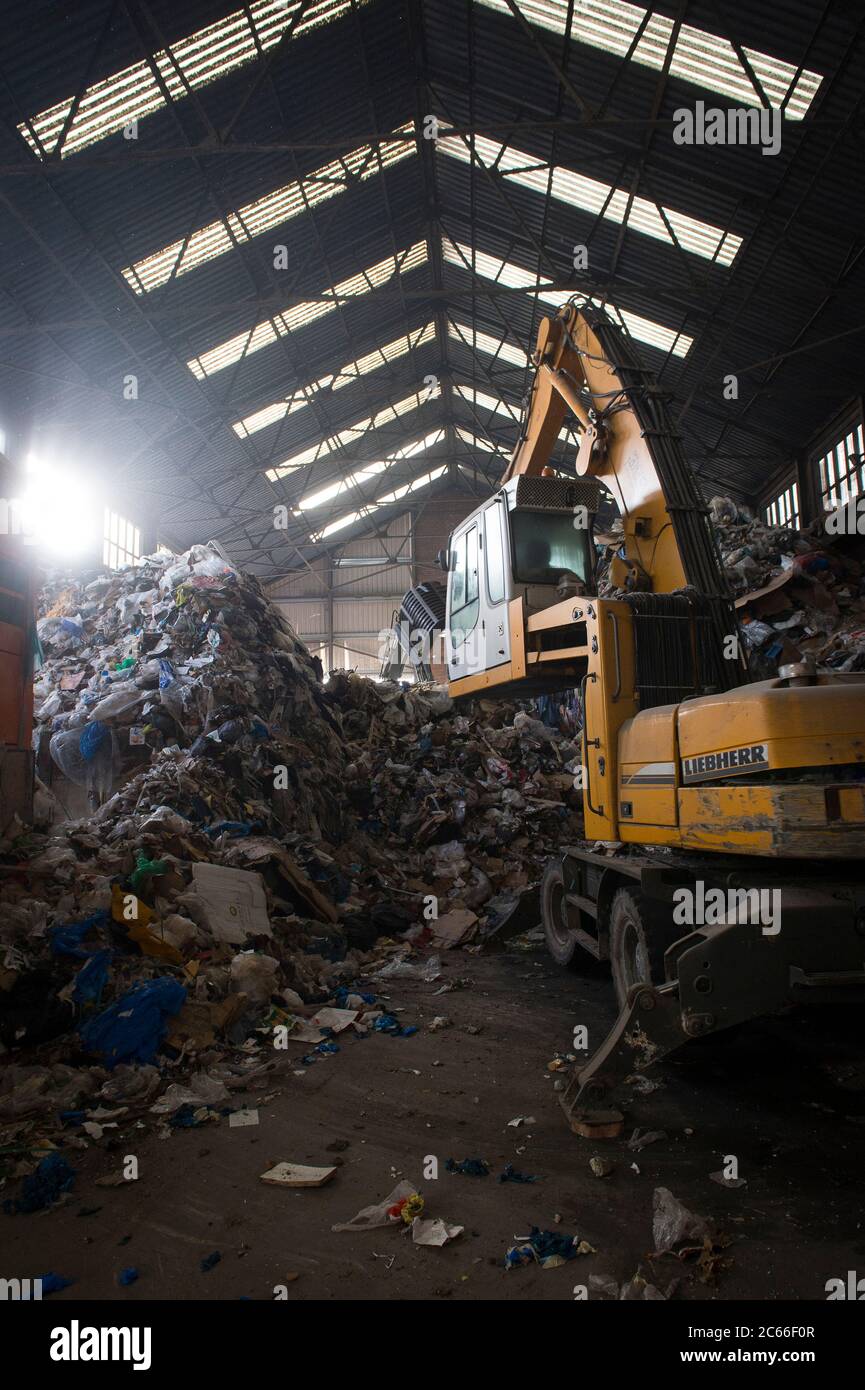 Recycling plant in Liverpool, England, UK Stock Photo - Alamy