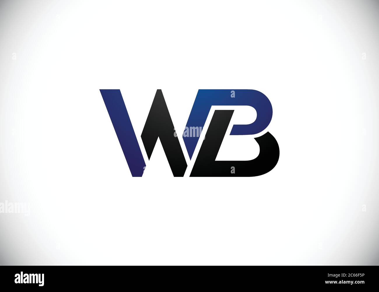 Initial Monogram Letter W B Logo Design Vector Template. WB Letter Logo ...