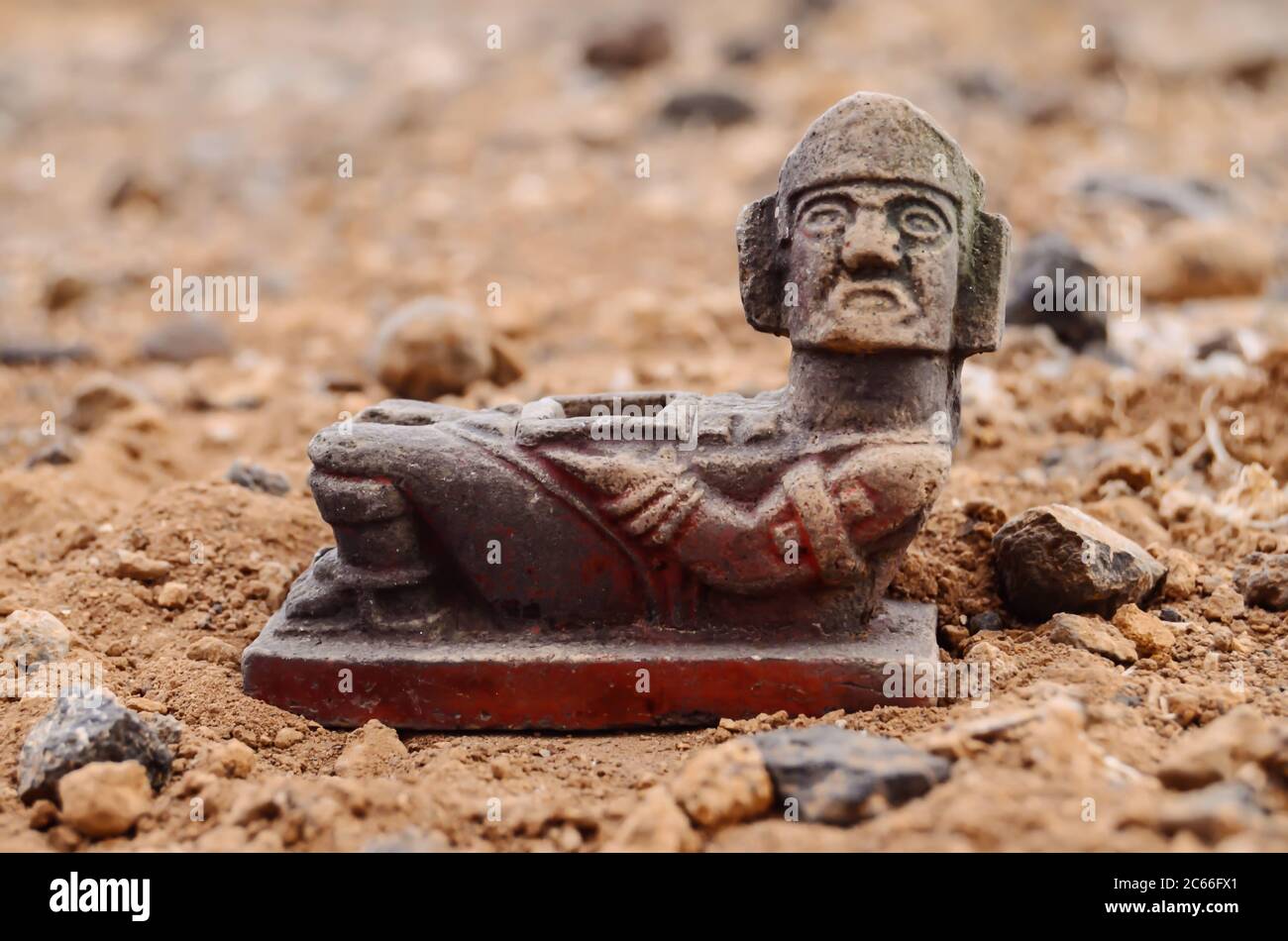 Ancient Maya Statue on the Rocks Desert Stock Photo - Alamy