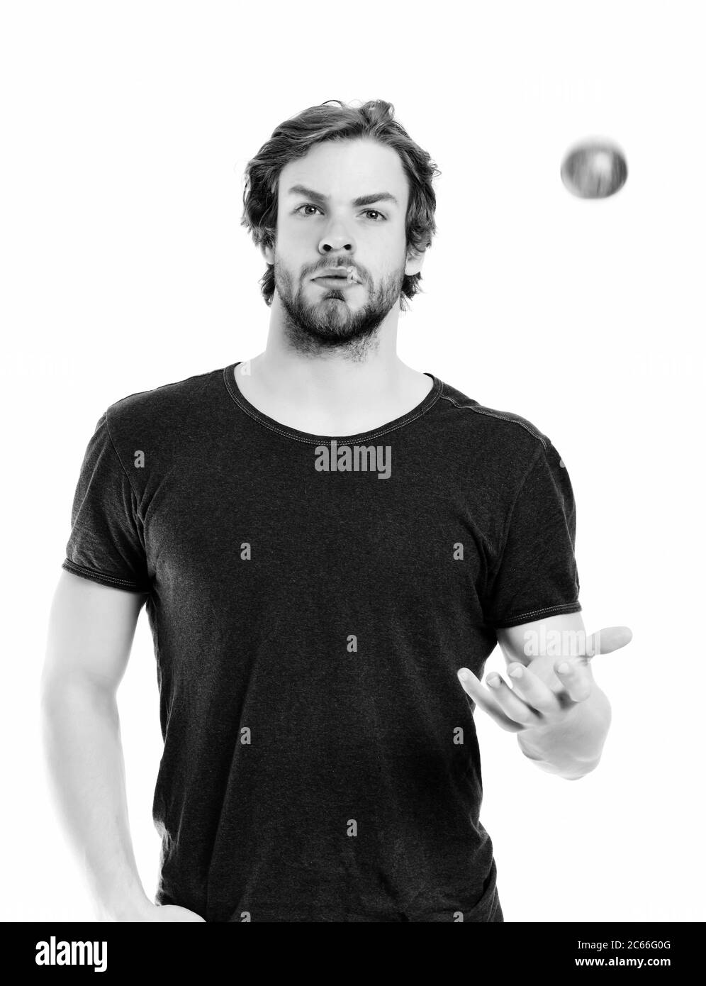 Hair up in the air Black and White Stock Photos & Images - Alamy