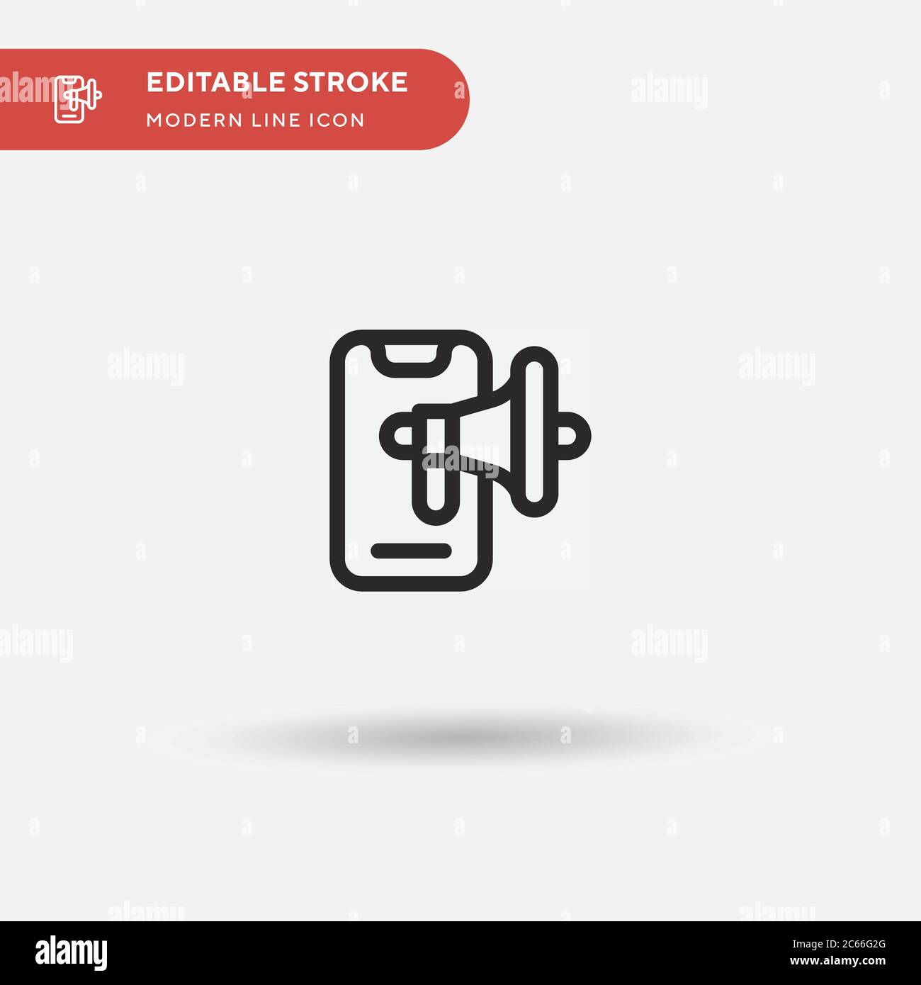 Promotion Simple vector icon. Illustration symbol design template for ...