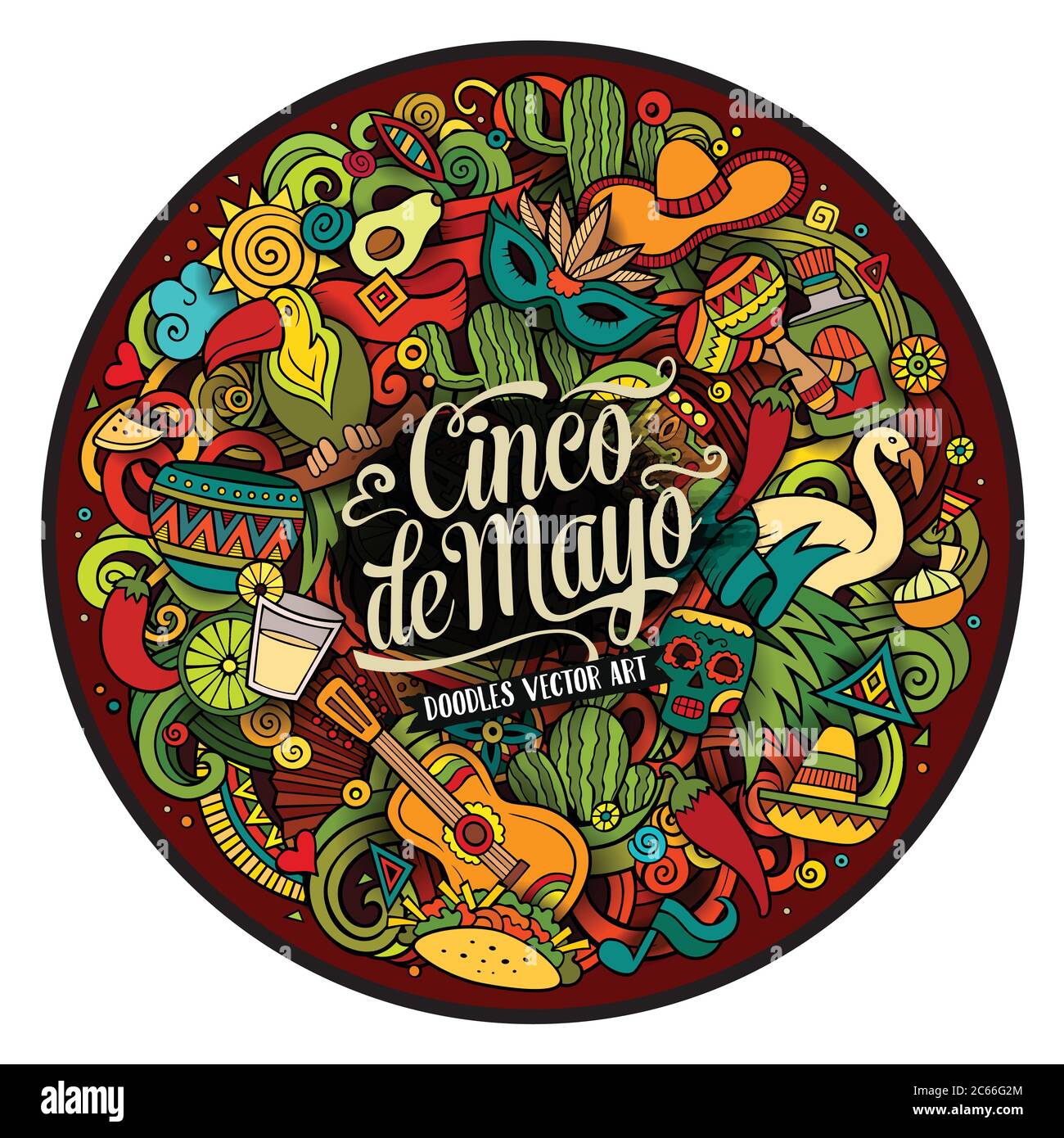 Cinco de Mayo. Cartoon vector hand drawn Doodle illustration Stock ...