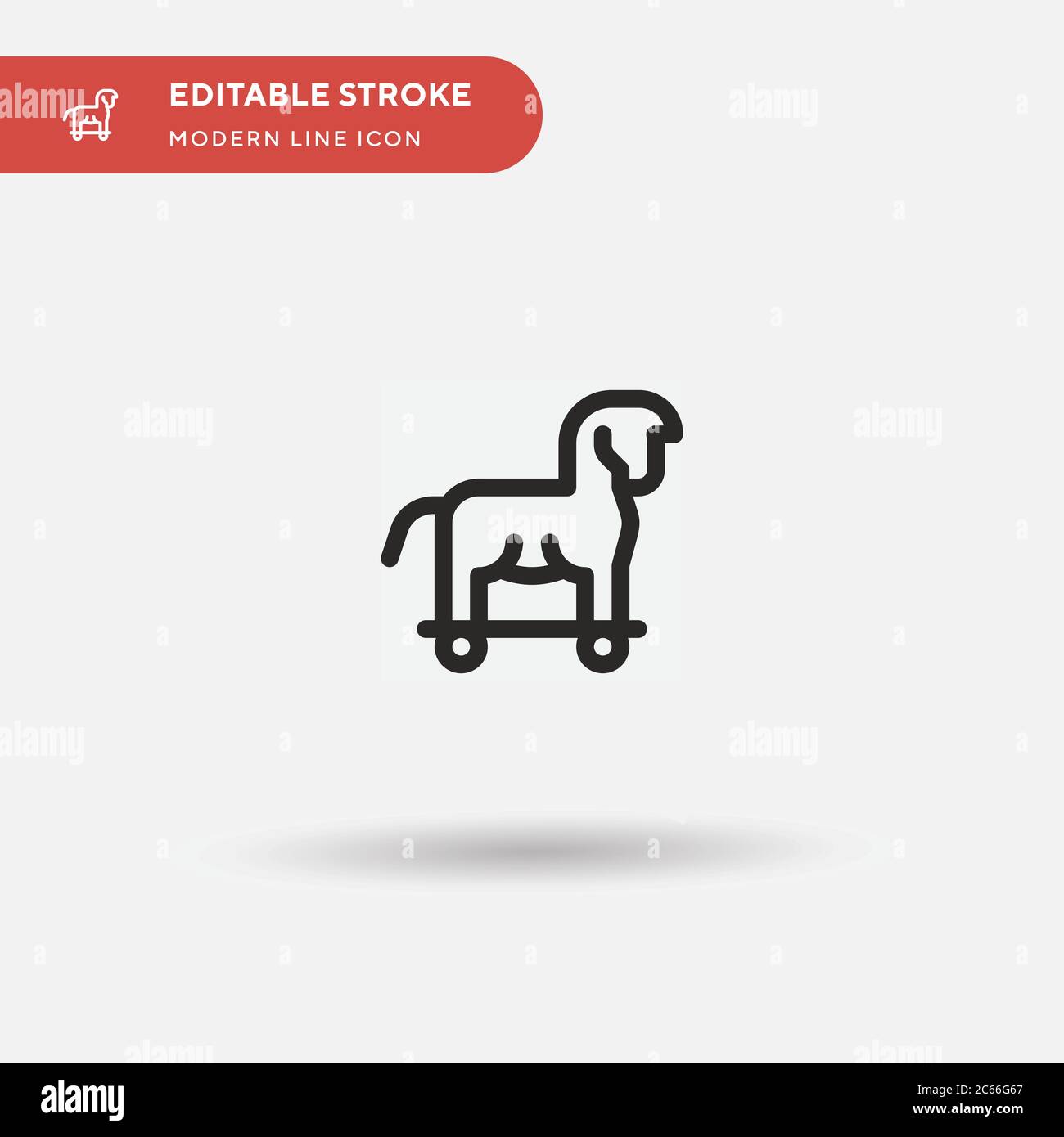 Trojan Horse Simple vector icon. Illustration symbol design template ...