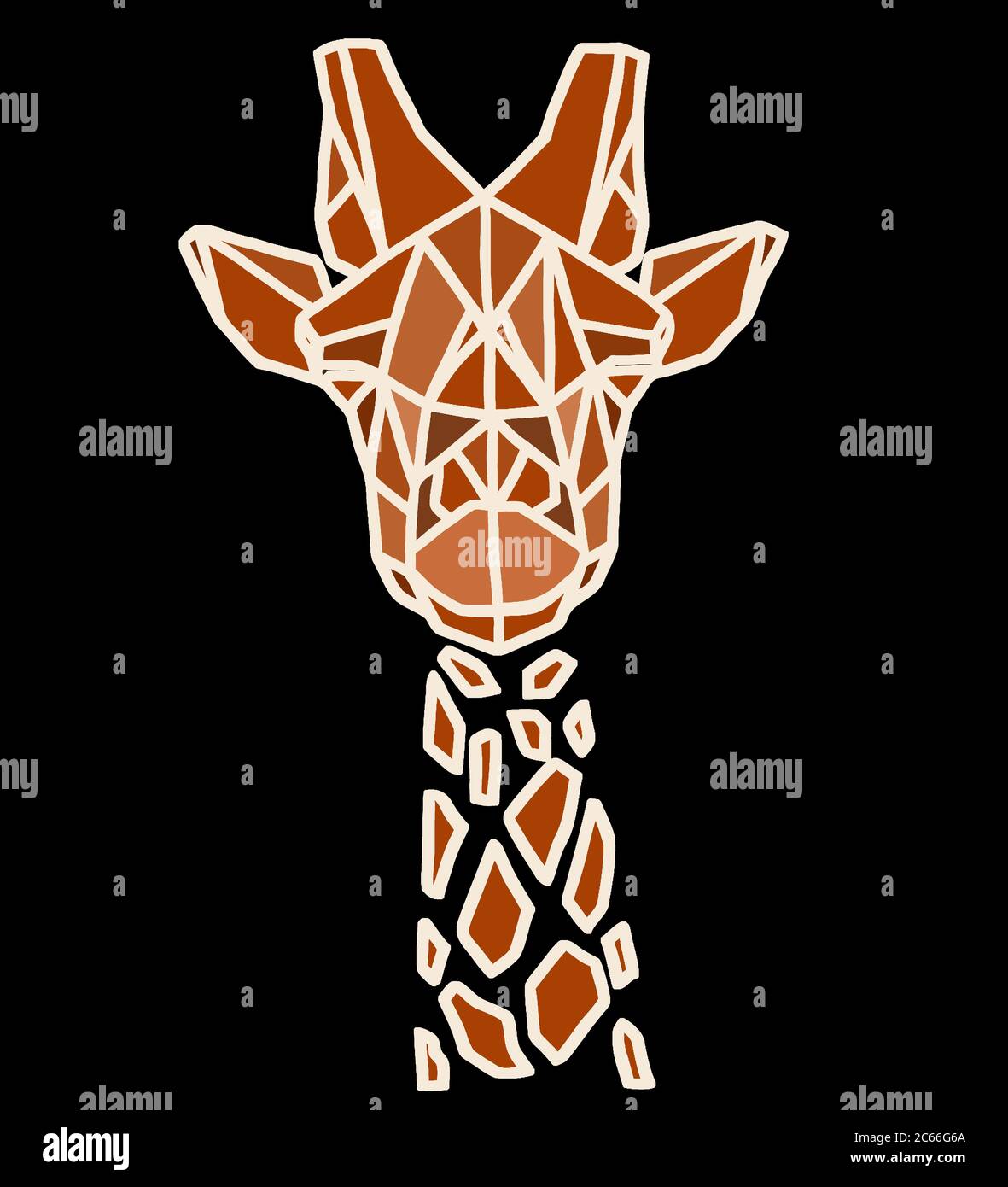 Beautiful giraffe geometric triangle shape design Stock Photo - Alamy