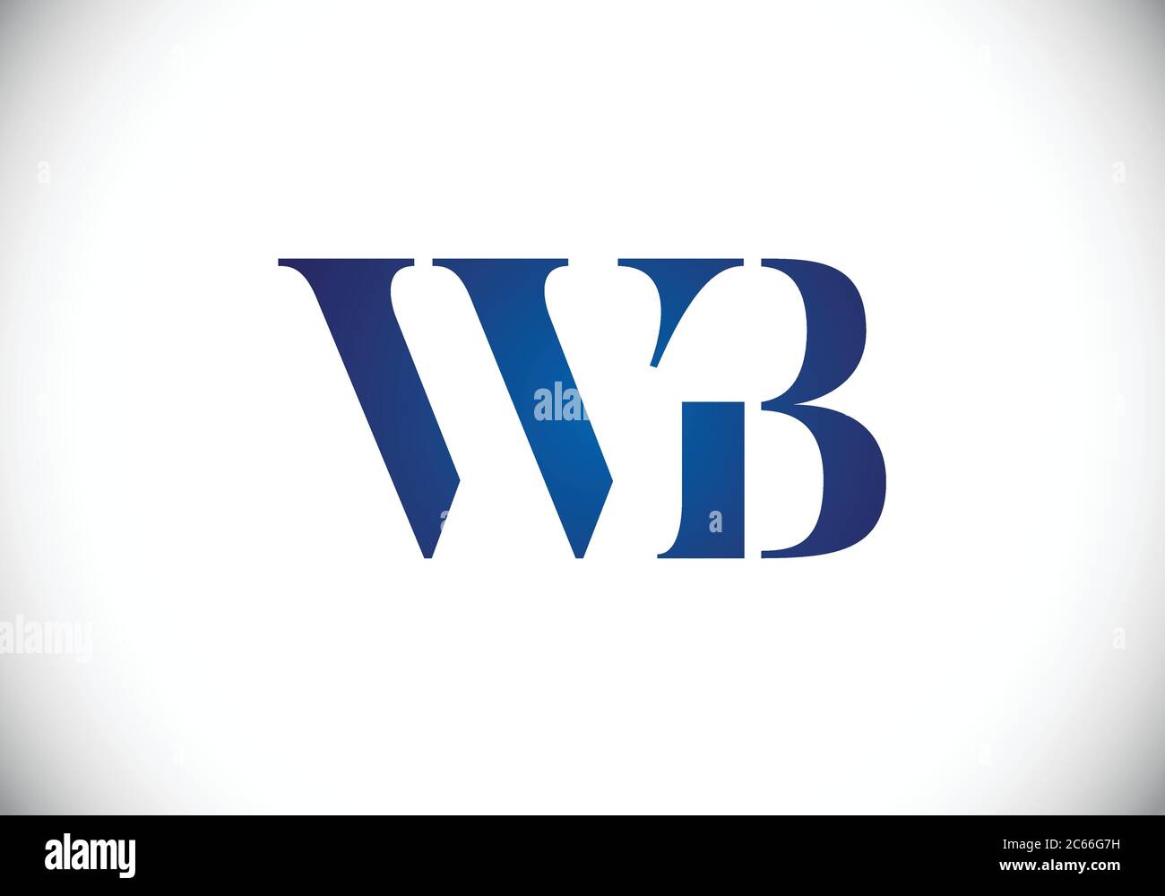 Initial Monogram Letter W B Logo Design Vector Template. WB Letter Logo ...