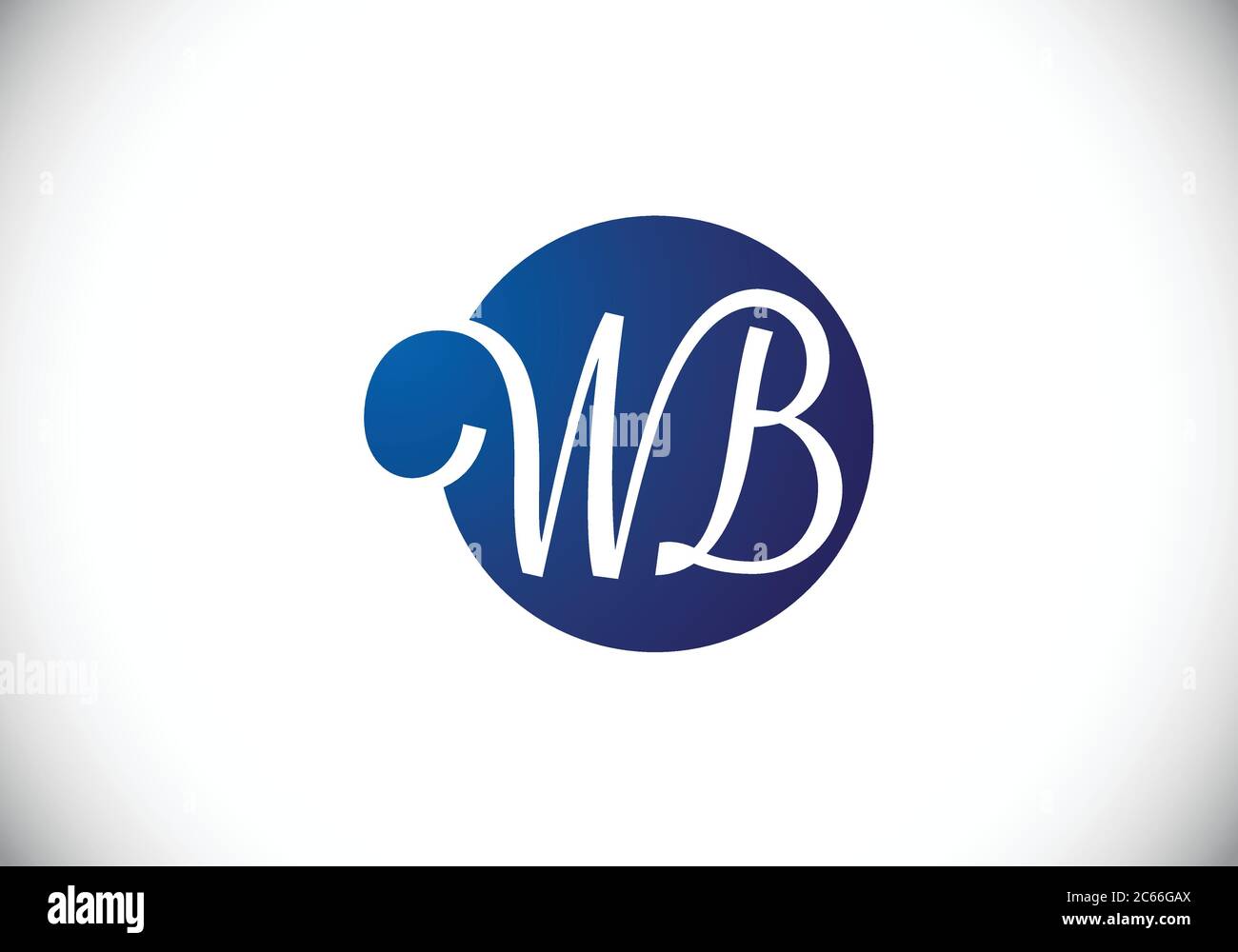 Initial Monogram Letter W B Logo Design Vector Template. WB Letter Logo ...