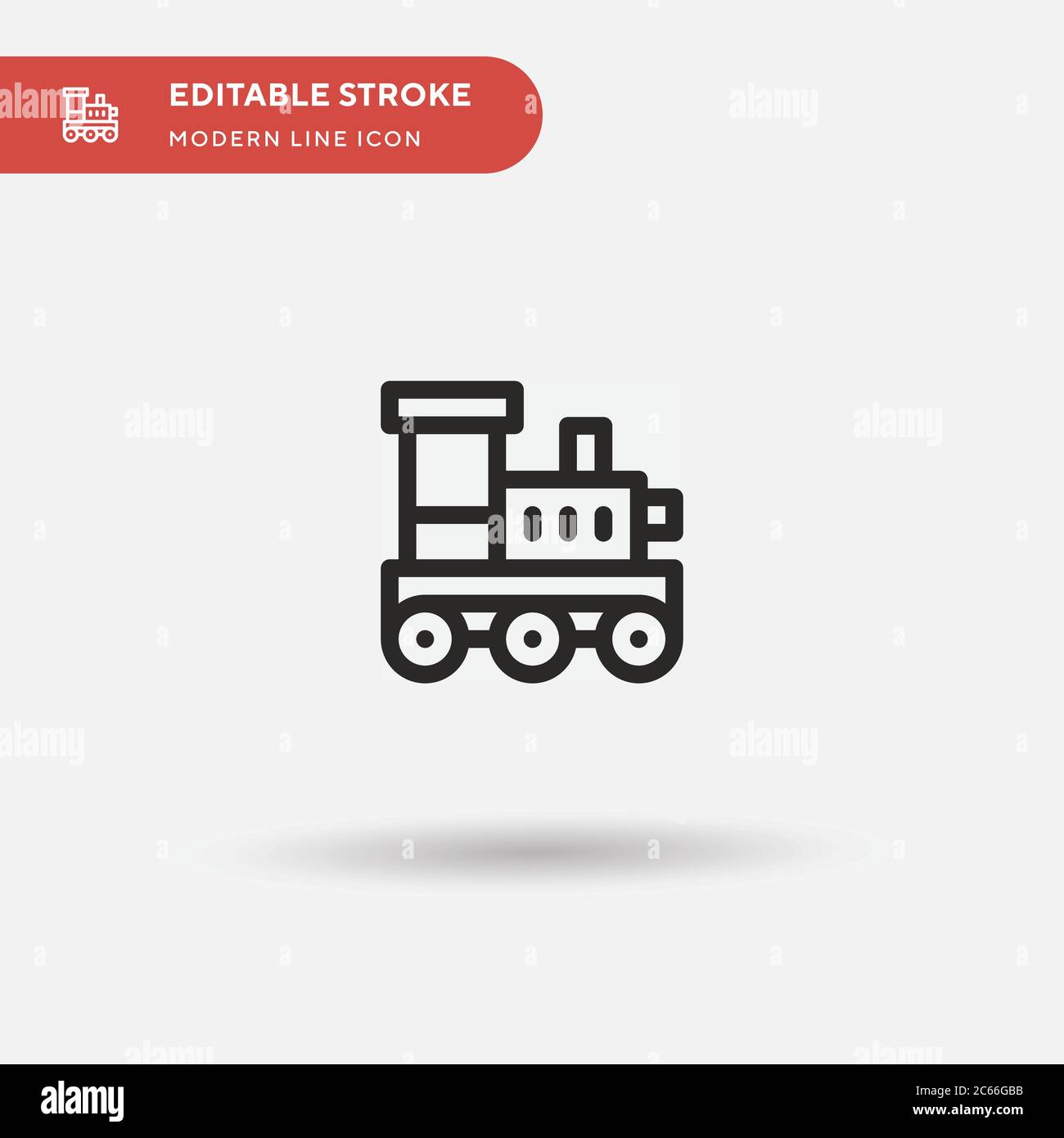Locomotive Simple vector icon. Illustration symbol design template for ...