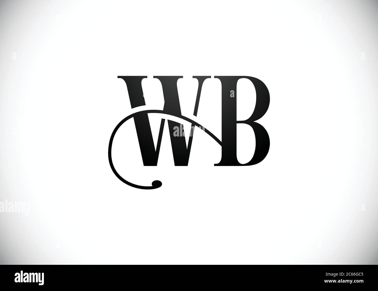 Initial Monogram Letter W B Logo Design Vector Template. WB Letter Logo ...