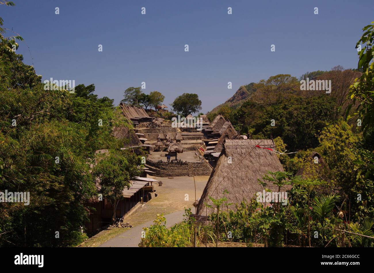 A traditional old village of Ngada tribe in Bajawa region in Flores ...