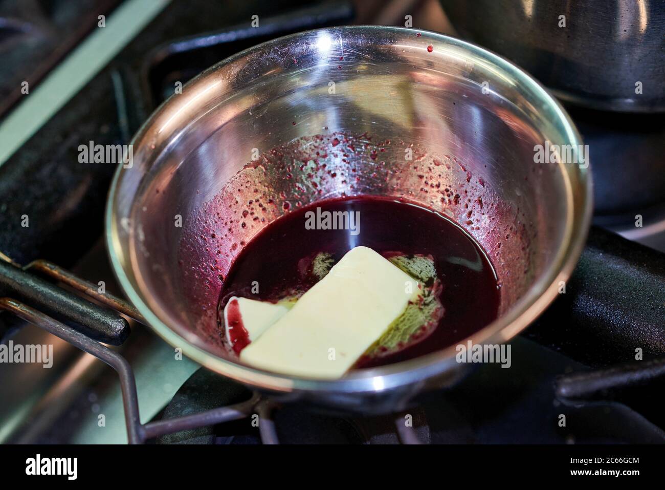 Preparation of red wine butter Stock Photo - Alamy