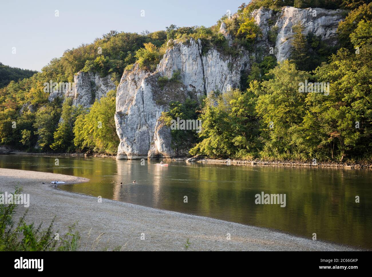Weltenburg narrows near weltenburg abbey on the danube river hi-res ...
